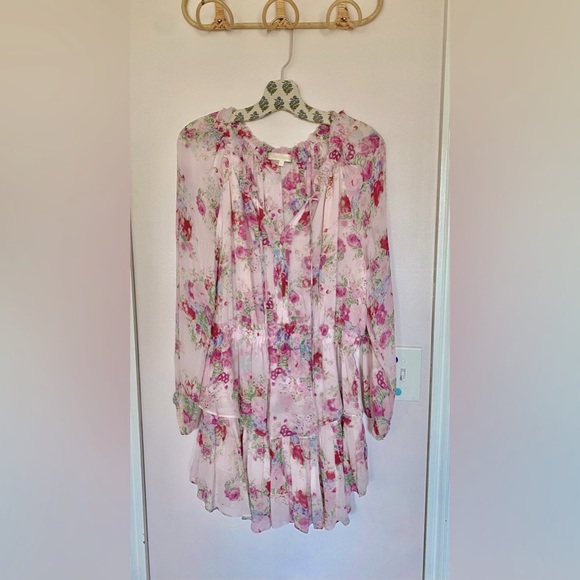 LoveShackFancy | Dresses | Love Shack Fancy Long Sleeve Pink Floral ...